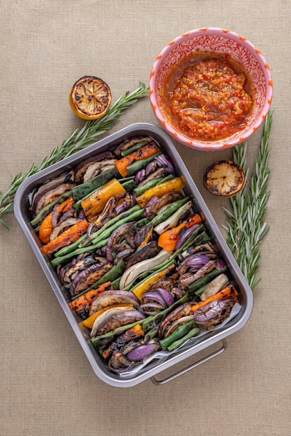 Grillet ratatouille med tomat dip | REMA 1000